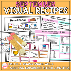 September Visual Recipes | Cooking with Kids | Speech Therapy | Life S ...