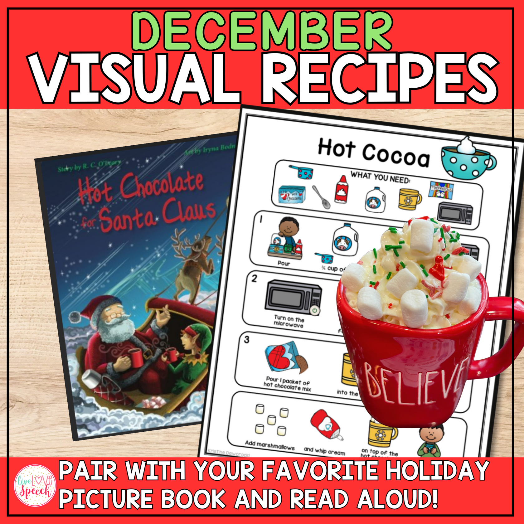 December Visual Recipes | Speech Therapy | Cooking with Kids | Life Sk ...