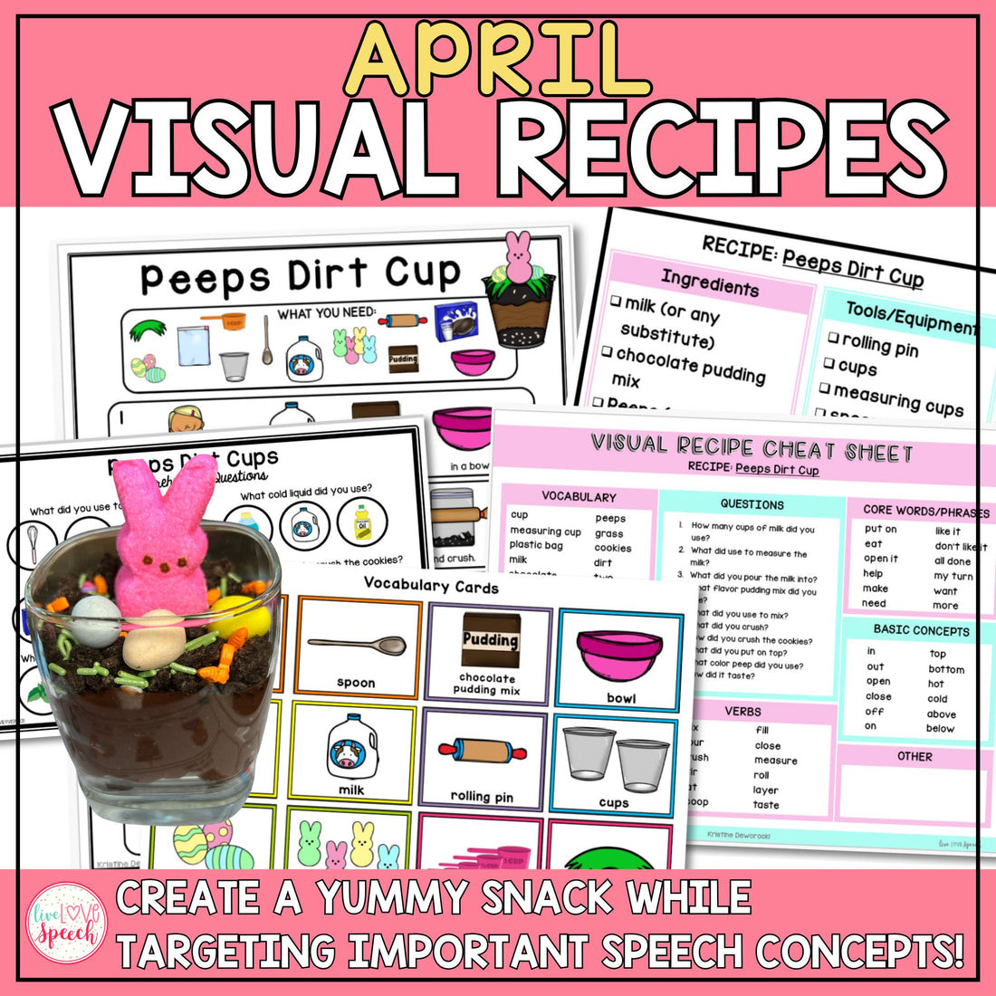 April Visual Recipes | Speech Therapy | Cooking with Kids | Life Skill ...