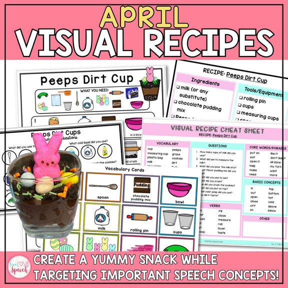 April Visual Recipes | Speech Therapy | Cooking with Kids | Life Skill ...