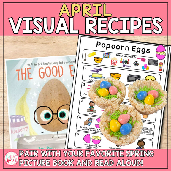 April Visual Recipes | Speech Therapy | Cooking with Kids | Life Skill ...
