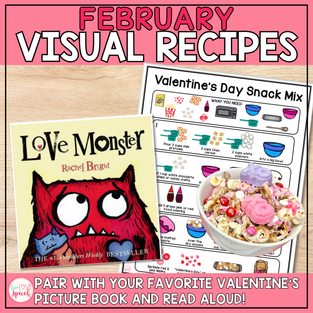 February Visual Recipes | Speech Therapy | Cooking with Kids | Life Sk ...