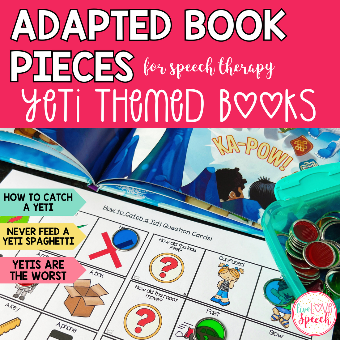 Yeti Adapted Book Pieces for Speech Therapy – Live Love Speech