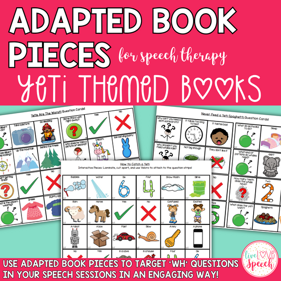 Yeti Adapted Book Pieces for Speech Therapy – Live Love Speech