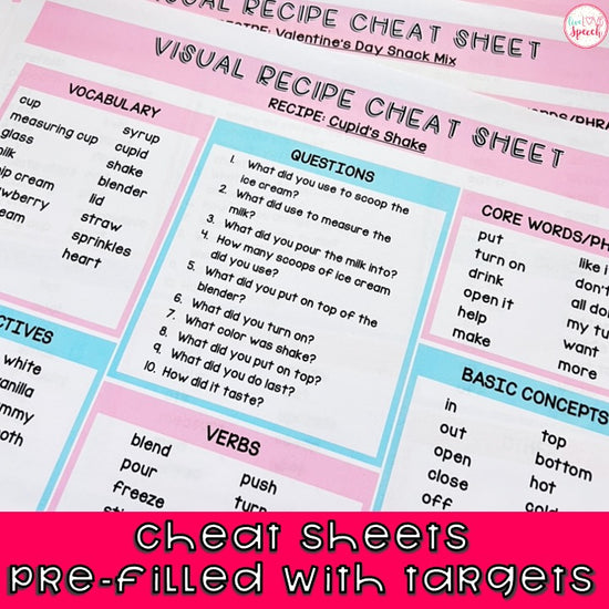 February Visual Recipes | Speech Therapy | Cooking with Kids | Life Sk ...