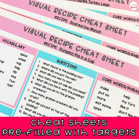 November Visual Recipes | Speech Therapy | Cooking with Kids | Life Sk ...