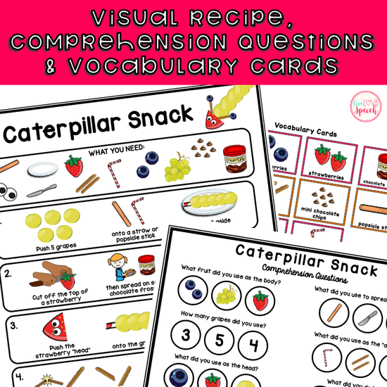 April Visual Recipes | Speech Therapy | Cooking with Kids | Life Skill ...