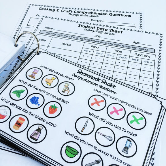 Cooking & Craft Visual Recipe Pack | 50 RECIPES | Speech Therapy | Han ...