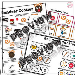 Reindeer Cookies Visual Recipe | Freebie | Cooking for Kids | Speech T ...