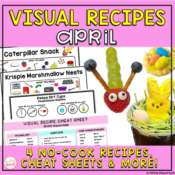 April Visual Recipes | Speech Therapy | Cooking with Kids | Life Skill ...