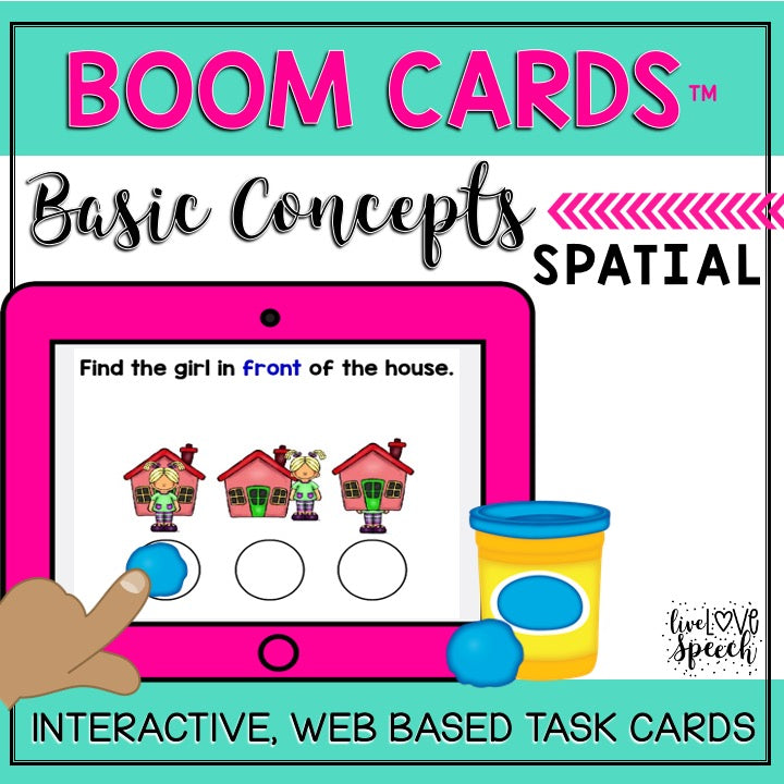 Basic Concepts SPATIAL Boom Cards™ {Speech Therapy Distance Learning ...