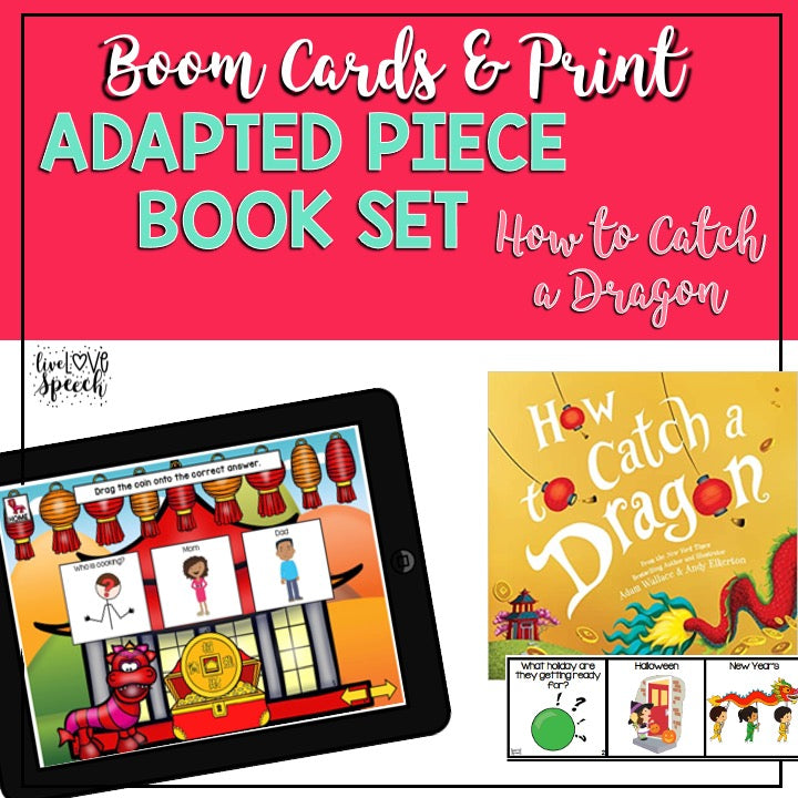 Adapted Book Pieces for Speech Therapy | How to Catch a Dragon | Digit ...